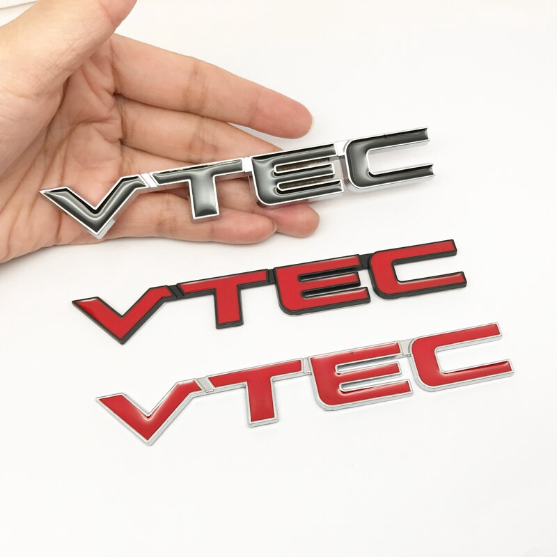 Car styling metal VTEC logo Car Sticker Rear Trunk Emblem Tail Badge ...