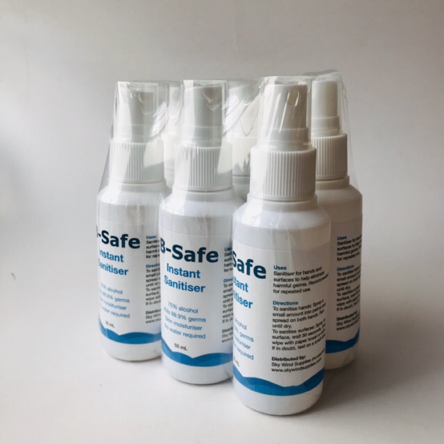 B-Safe Instant Hand Sanitizer 50mL x 6 (75% Alcohol) | Shopee Malaysia