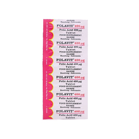 Folavit 400mcg/folate Acid Vitamins/Pregnancy Program Vitamins | Shopee ...