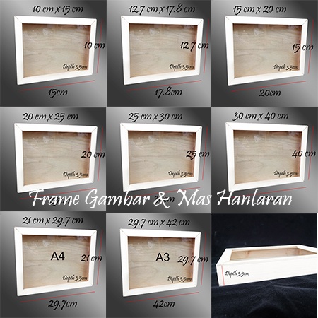 Modern Design White Wood Photo Frame Gambar/frame duit hantaran / frame ...