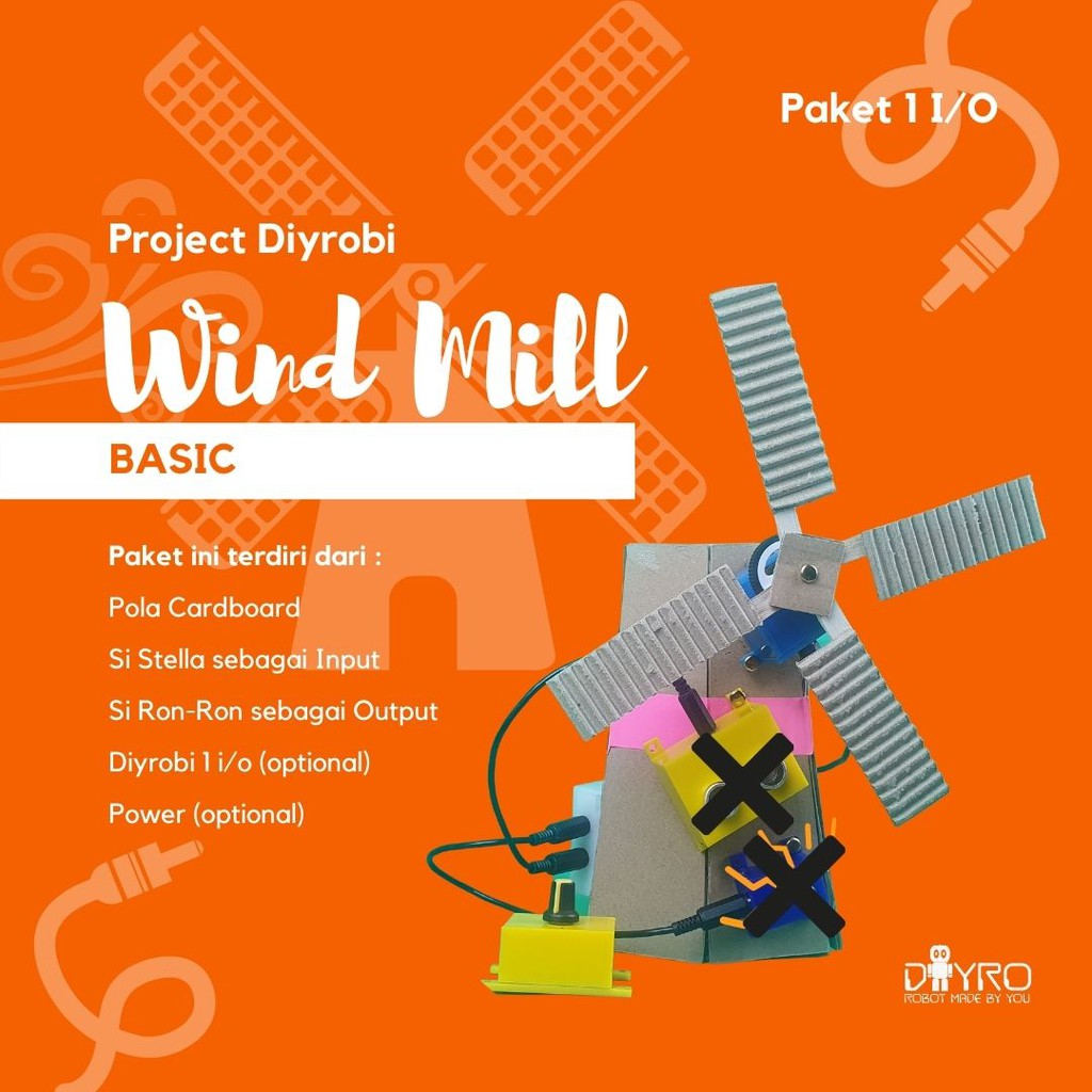 Diyrobi Project: Windmill (Wind Rabbit) - Cardboard Pattern Only ...
