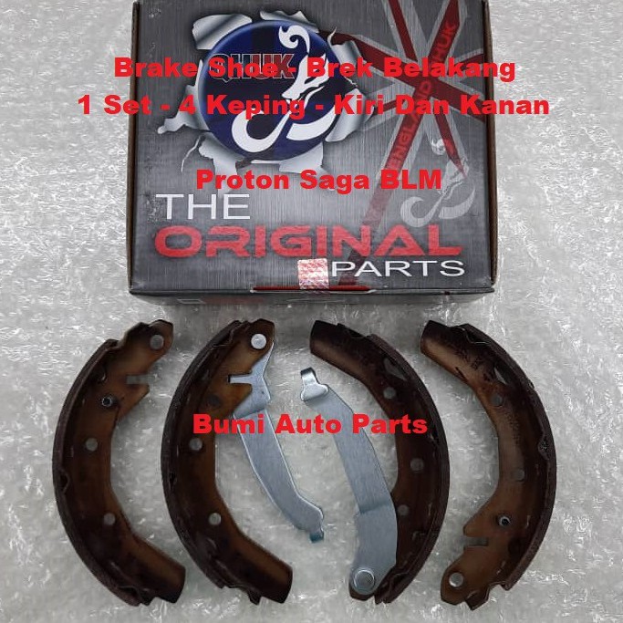Proton Saga BLM Rear Brake Shoe Set QHUK Brek Belakang Pad 4 Keping - 1 ...