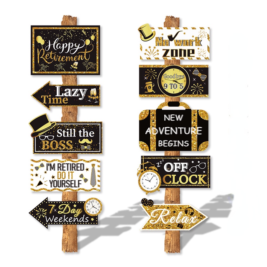 FANGLELAND 20Pcs Retirement Photo Booth Props, Retirement Party ...