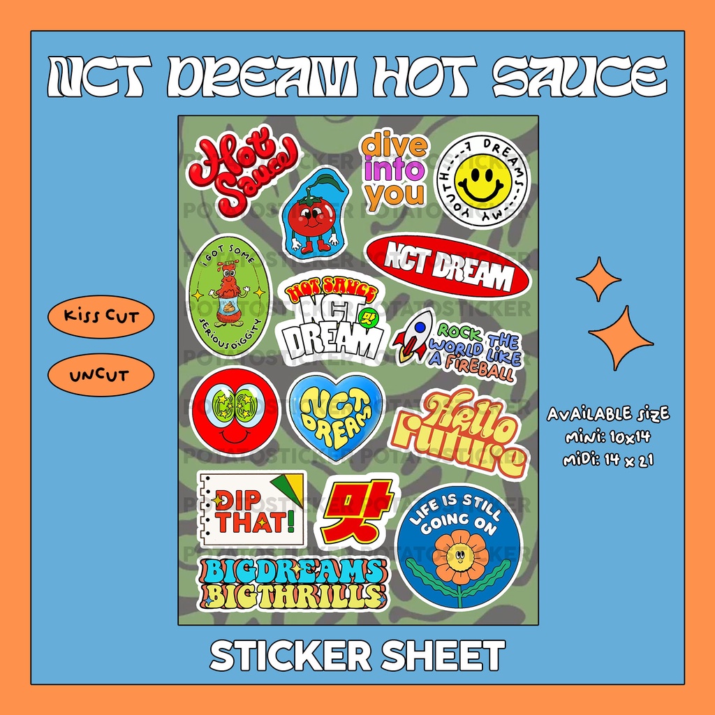 HP Nct Dream Hot Sauce - Tumblr sticker (sheet sticker, kiss cut ...