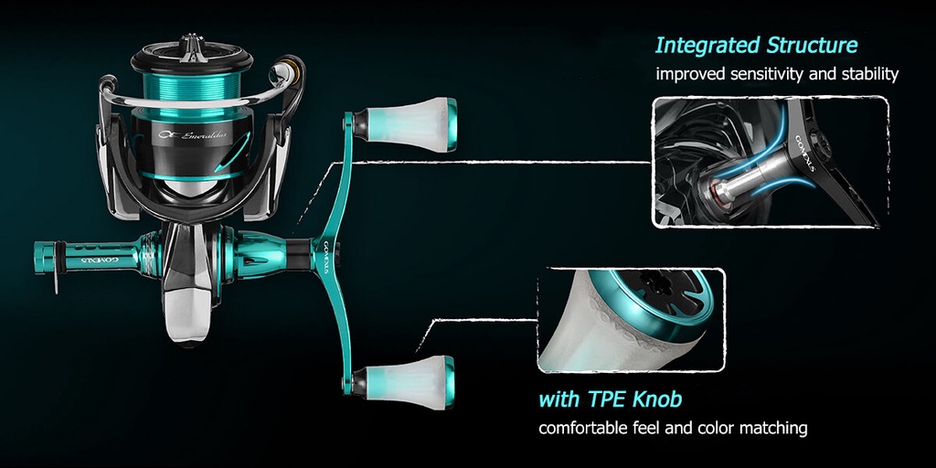【Eging】Gomexus Double Reel handle with Egi bait pothook For Daiwa ...
