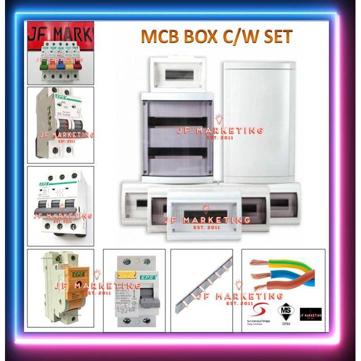 DB BOX EPS 32A 63A PVC DB BOX SET WITH 1P + N SWITCH FUSE 2P 40A 63A ...