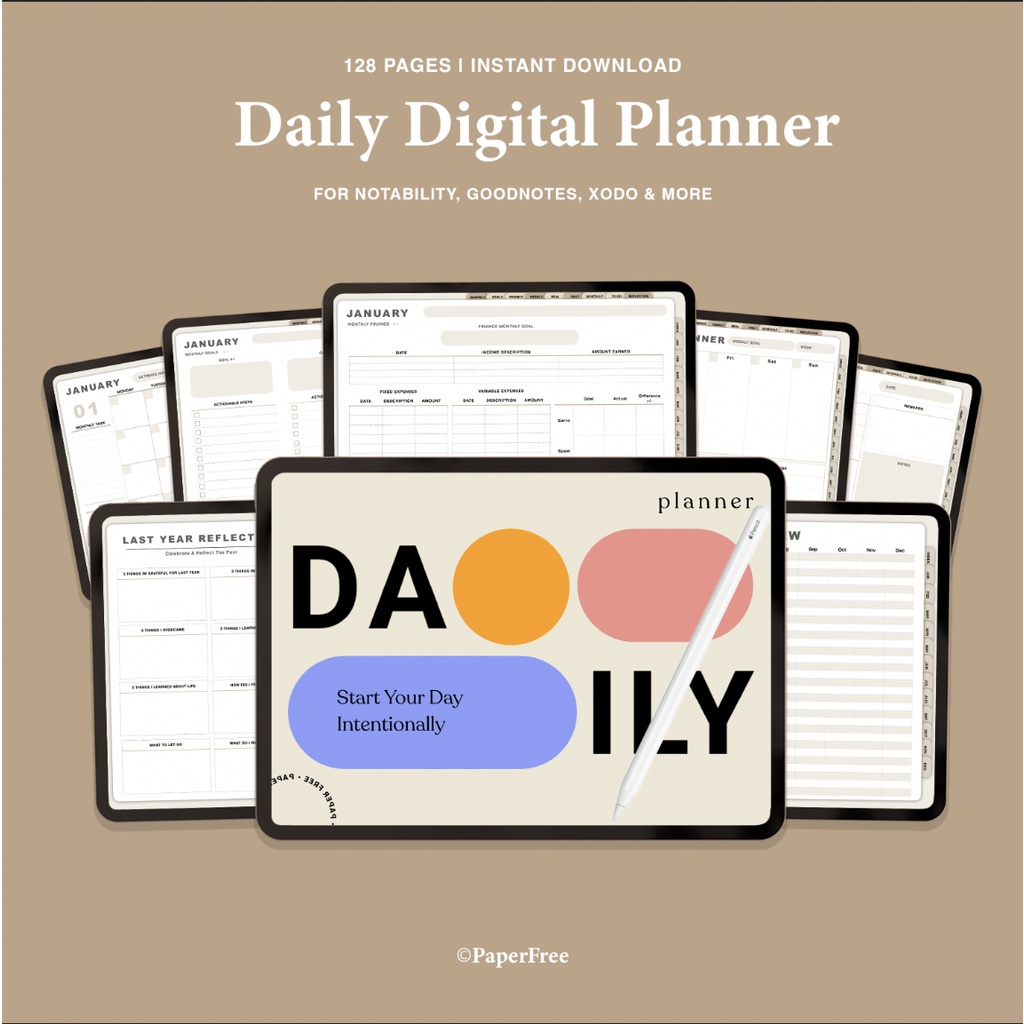 Digital Daily Planner For GoodNotes / Notability / Printables PDF ...