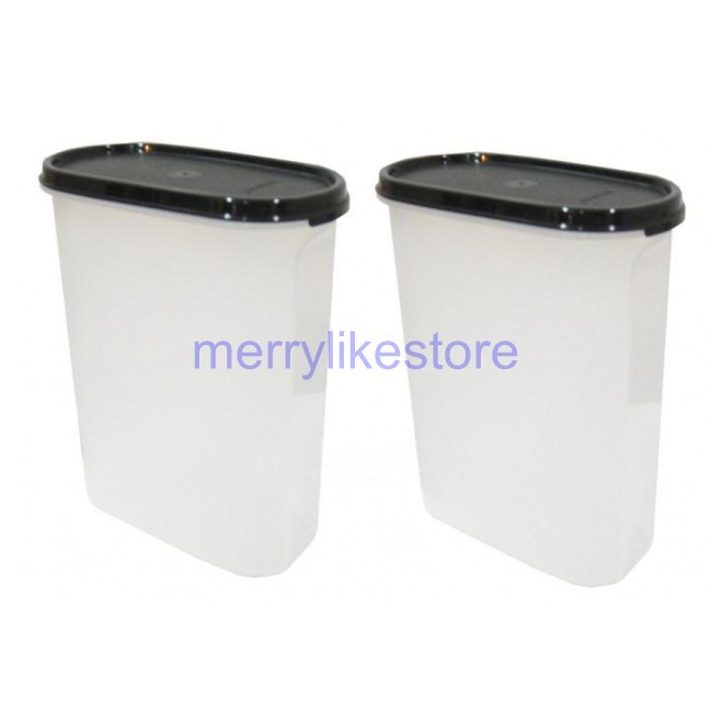 NEW Tupperware Modular Mates Oval IV - 2.3L BLACK ( Set of 2 ) | Shopee ...