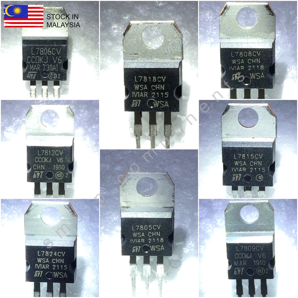 2 PCS L7824CV, L7818CV, L7815CV, L7812CV, L7809CV, L7808CV, L7806CV ...