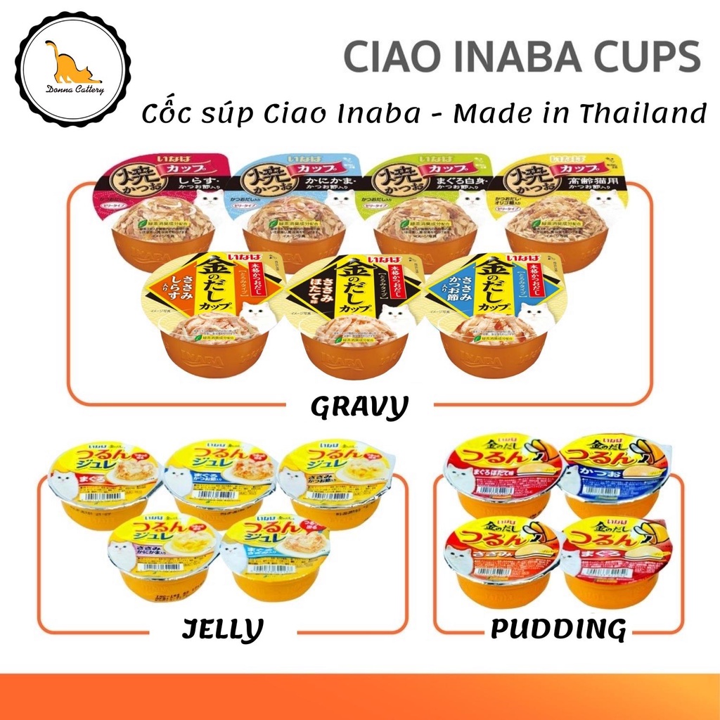 Inaba CIAO SOUP PUDDING CUP FOR CATS MADE IN THAILAND FULL FLAVOR 65g 70g | Shopee Malaysia