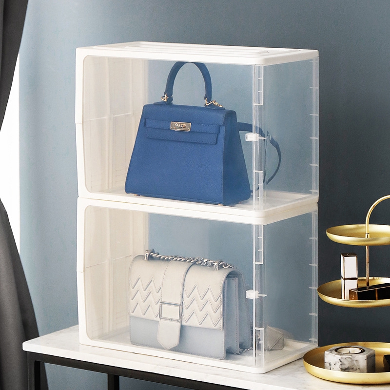 Transparent Handbag Organizer Box Storage Plastic Stackable Display for ...