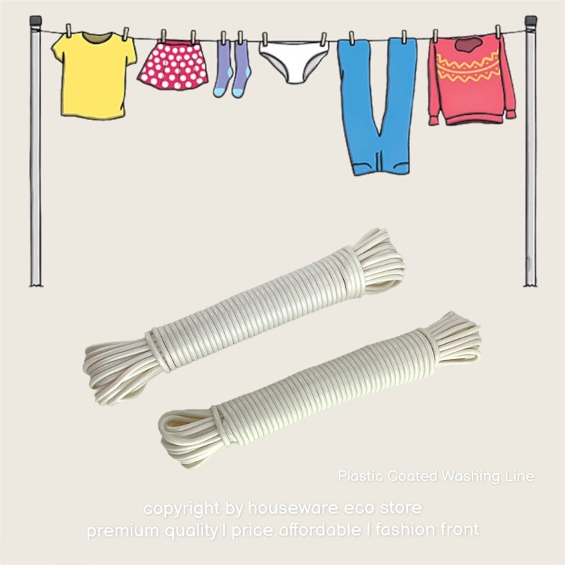 Plastic Coated Washing Line Rope / Hiking Camping Equipment Outdoor ...