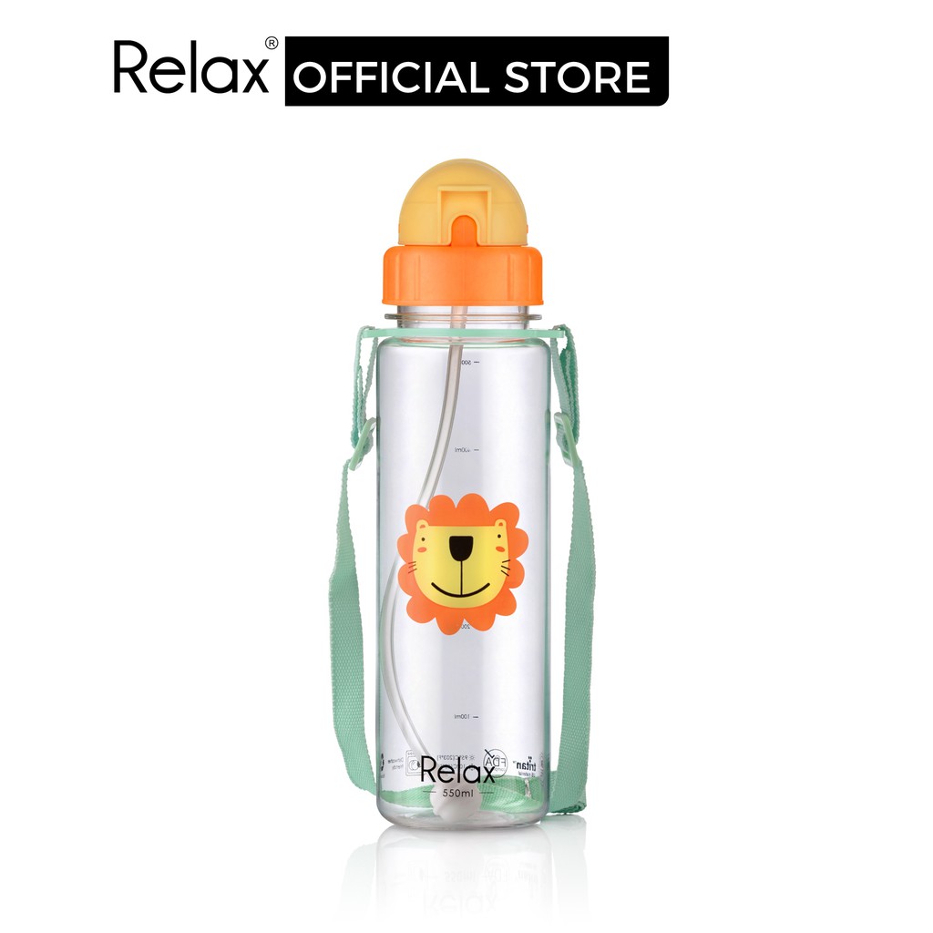 RELAX Tritan Kids Water Bottle - D7655 Orange (550ml) | Shopee Malaysia