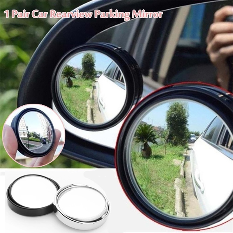 1 Pair Universal Car HD Glass Sector Circle Shape Rear View Mirror/ 360 ...