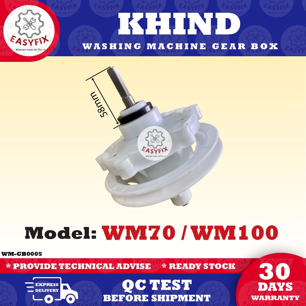 WM70 / WM100 KHIND SEMI-AUTO WASHING MACHINE GEAR BOX GEARBOX WM-700 WM-100 WM 70 100 | Shopee ...