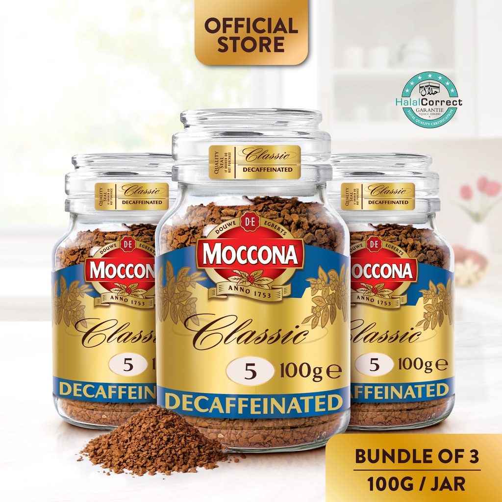 (Bundle of 3) Moccona Classic Freeze Dried Instant Coffee, 95/100g ...