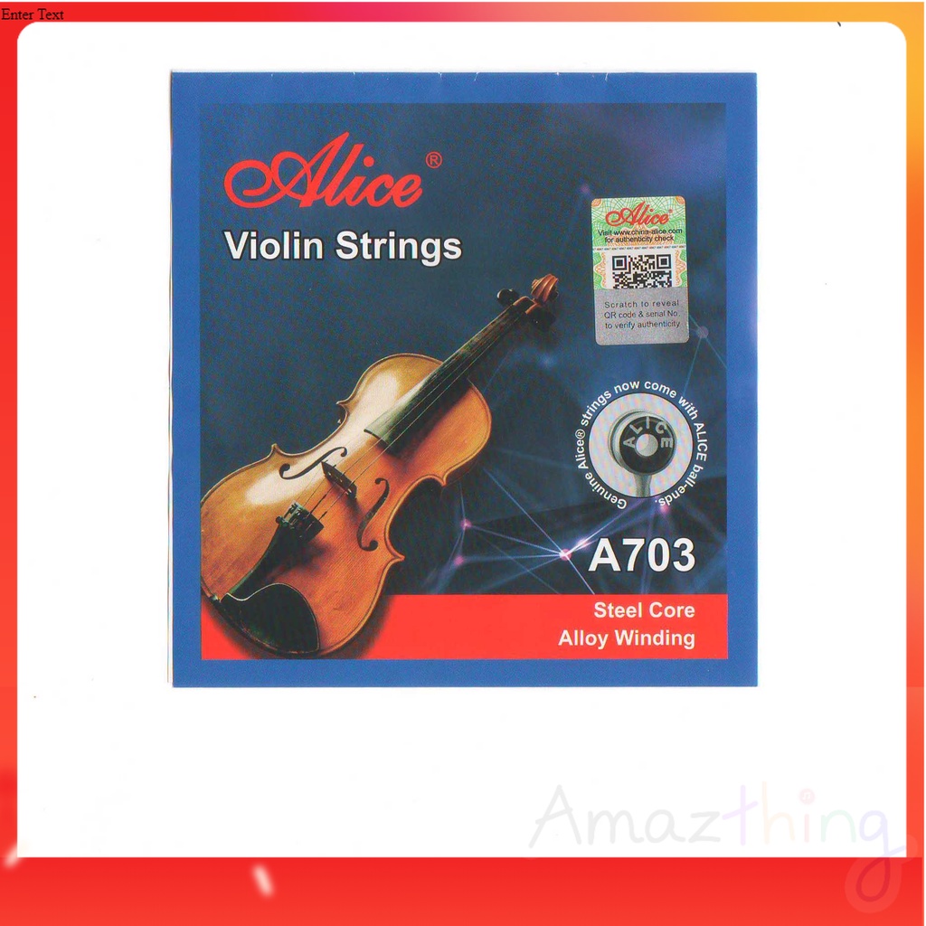 (Ready Stock) Amazthing Alice Violin String Full Set (G-D-A-E) for 1/8 ...