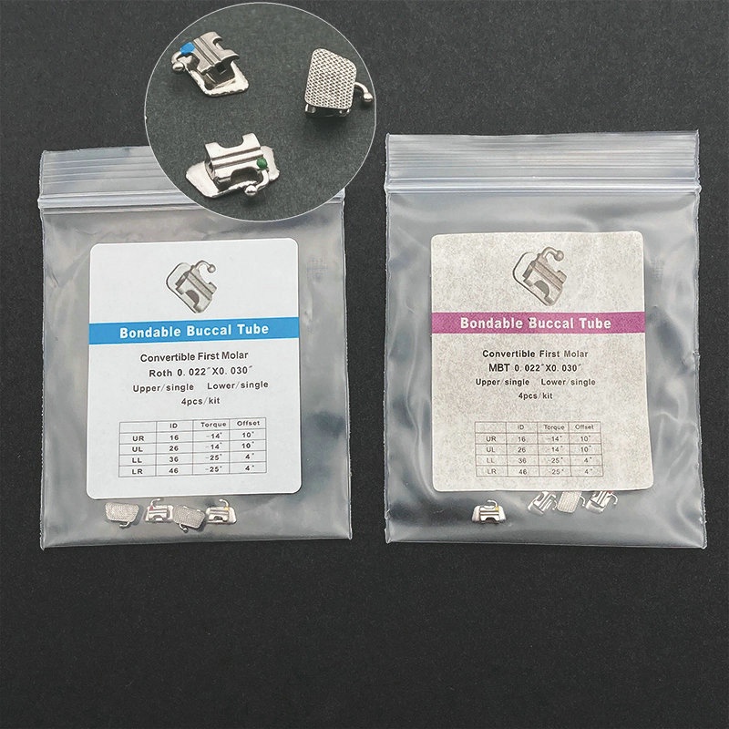 1 pack Bondable Buccal Tubes Convertible 1st Molar Tube 022' Roth / MBT ...