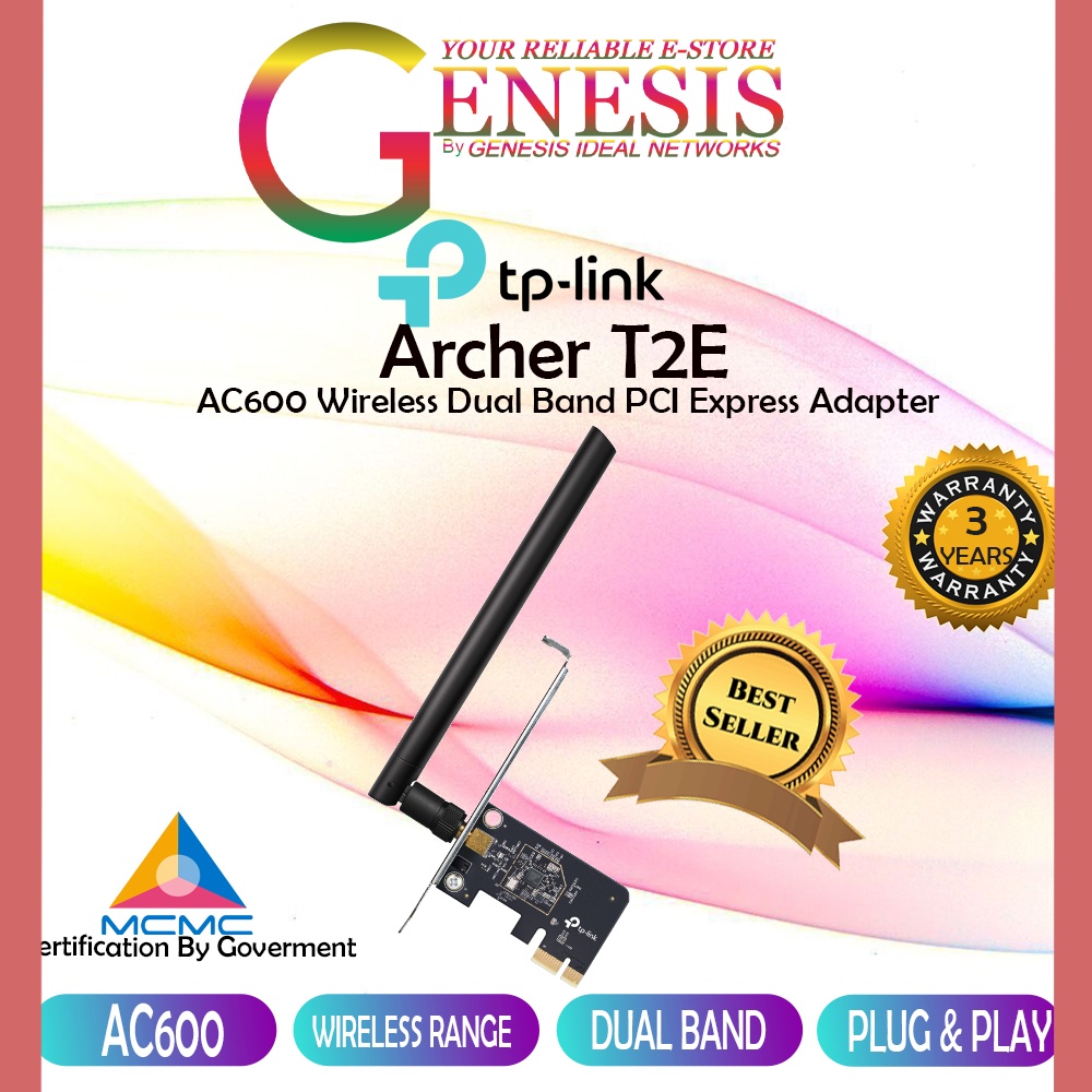 TP-LINK Archer T2E AC600 Wireless Dual Band PCI Express Adapter ...