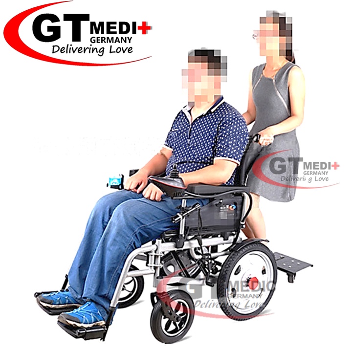 Kerusi Roda Lightweight Transport Electric Wheelchair Platform Pedal ...