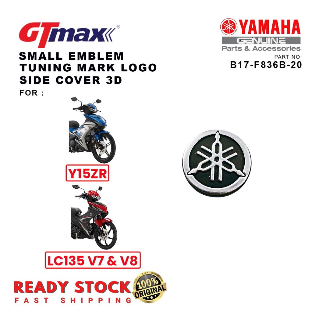 Y15 ZR LC 135 EMBLEM YAMAHA KANAN KIRI SILVER LOGO YAMAHA BESAR KECIL ...