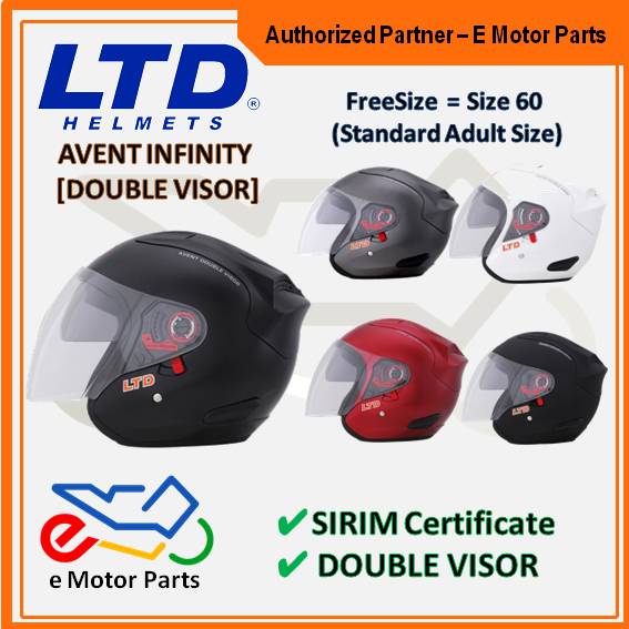 LTD HELMET DOUBLE VISOR LTD AVENT INFINITY 2 VISORS (SIZE L , 60CM ...