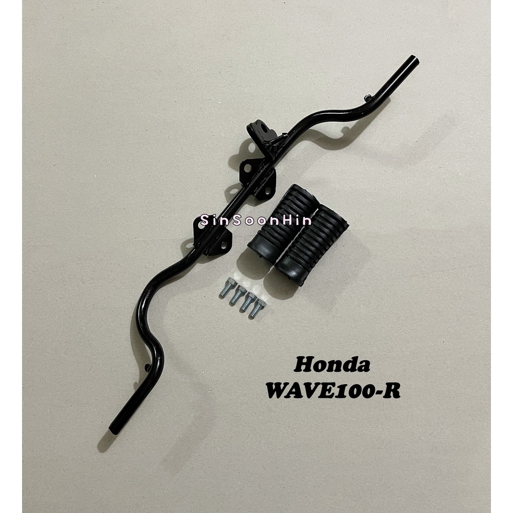 Honda WAVE100-R Foot Rest Bar / Front Step Bar / Rubber # wave100r 100r ...