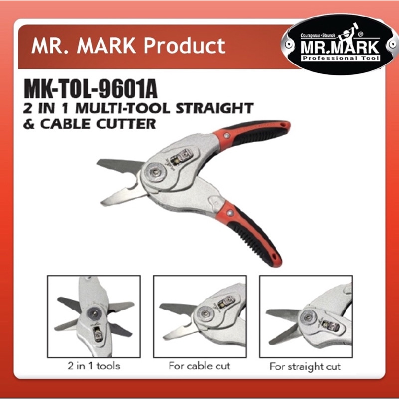 Mr Mark 2 In 1 Multi-tool Straight & Cable Cutter MK-TOL-9601A | Shopee ...