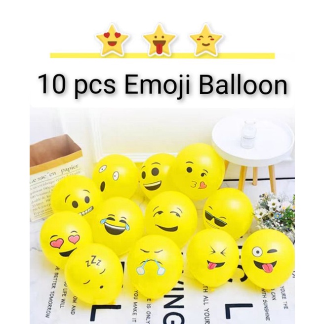 Emoji balloon (10pcs)/balon emoji/kid belon mainan | Shopee Malaysia