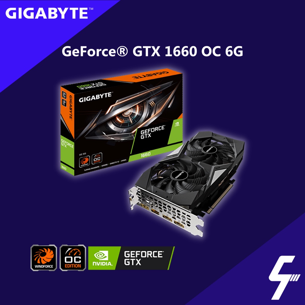 Gigabyte GeForce GTX 1660 OC 6GB GDDR5 192-bit (GV-N1660OC-6GD) | Shopee Malaysia