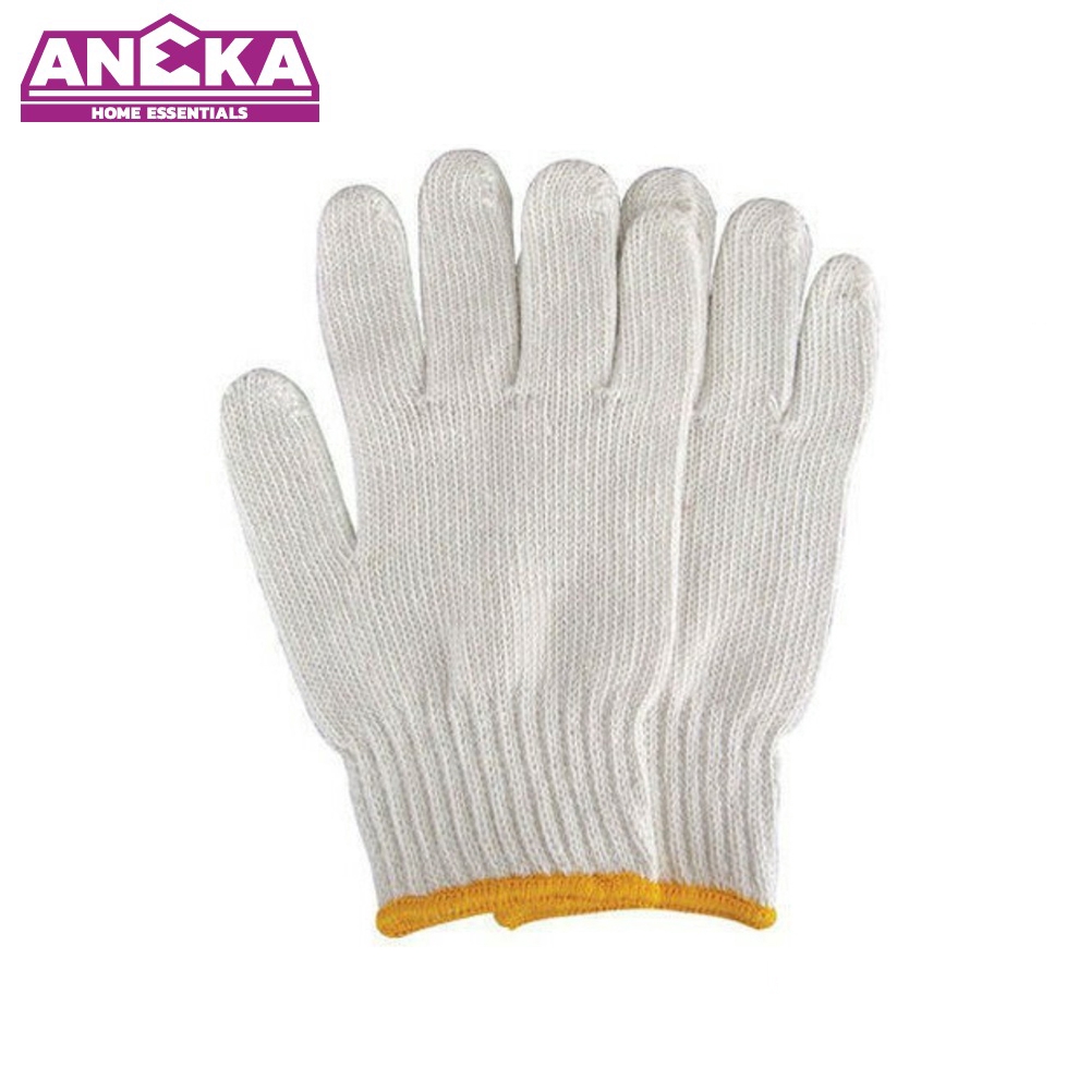 1 Pair Multipurpose Cotton Knitted Hand Safety Glove / Cotton Glove ...