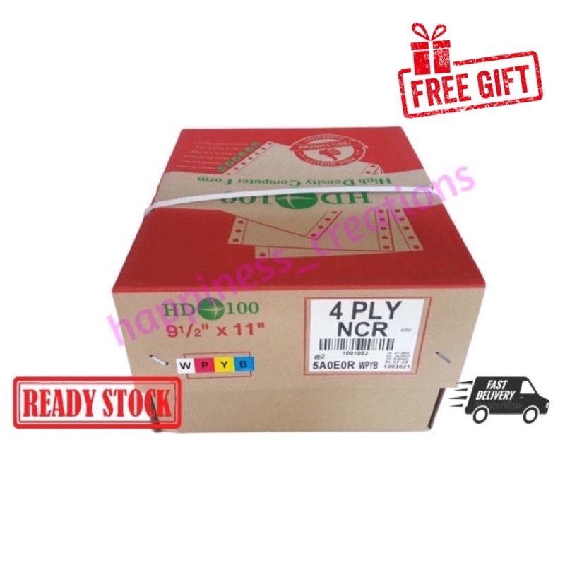 COMPUTER FORM 4PLY 500FANS WITH COLOUR (W/P/Y/B) | Shopee Malaysia