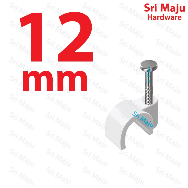 MAJU Quality Cable Clip with Steel Nail for Astro TV Electrical Wire ...