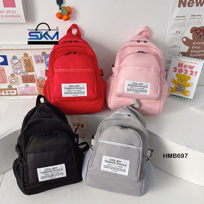 SKM Children's Plain School Bag/Kids Student Boy Girl Large Backpack ...