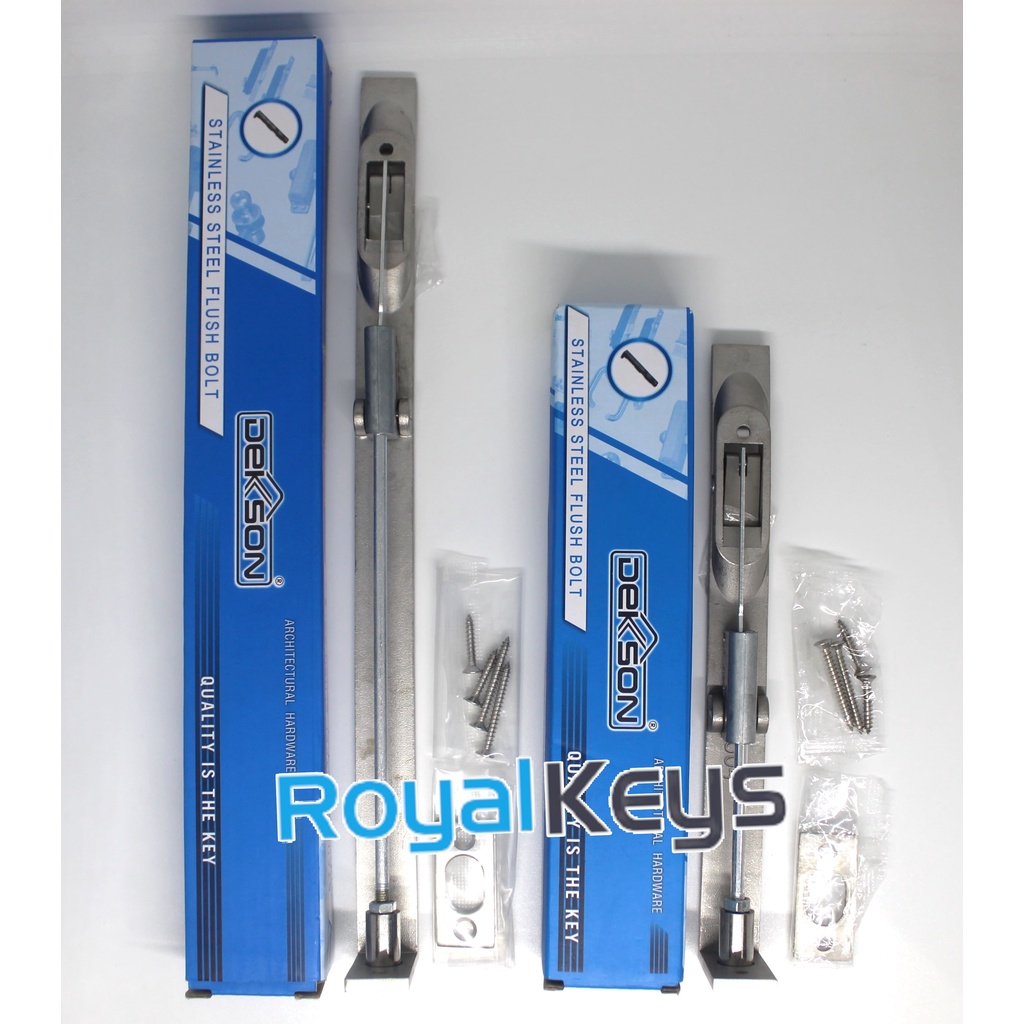 KAYU Flush Bolt Dekson Dekkson FB 050 8" + 18" Inch Wooden Door Lock ...