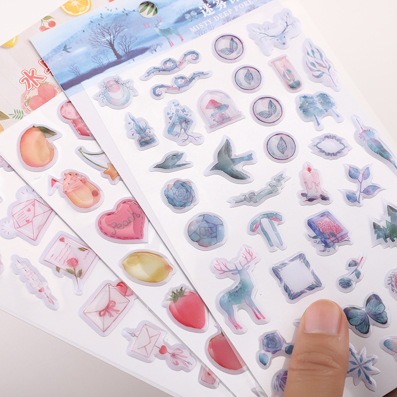 Cartoon cat crystal gutta percha stickers stereo decoration hand ...