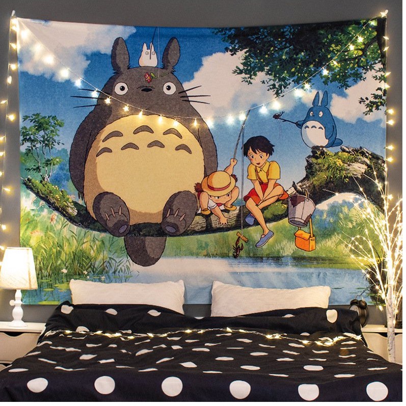 Deco painting Totoro cartoon canvas painting for room and wall ...