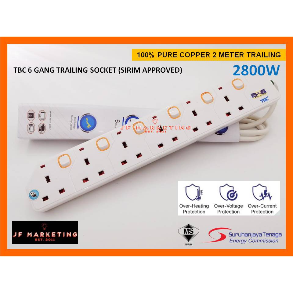 [Sirim Approved] TBC Premium TTS Portable Trailing Socket Extension ...