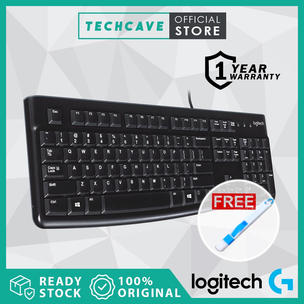 (Ready Stock) Logitech K120 Compact USB Wired Keyboard with Quiet ...