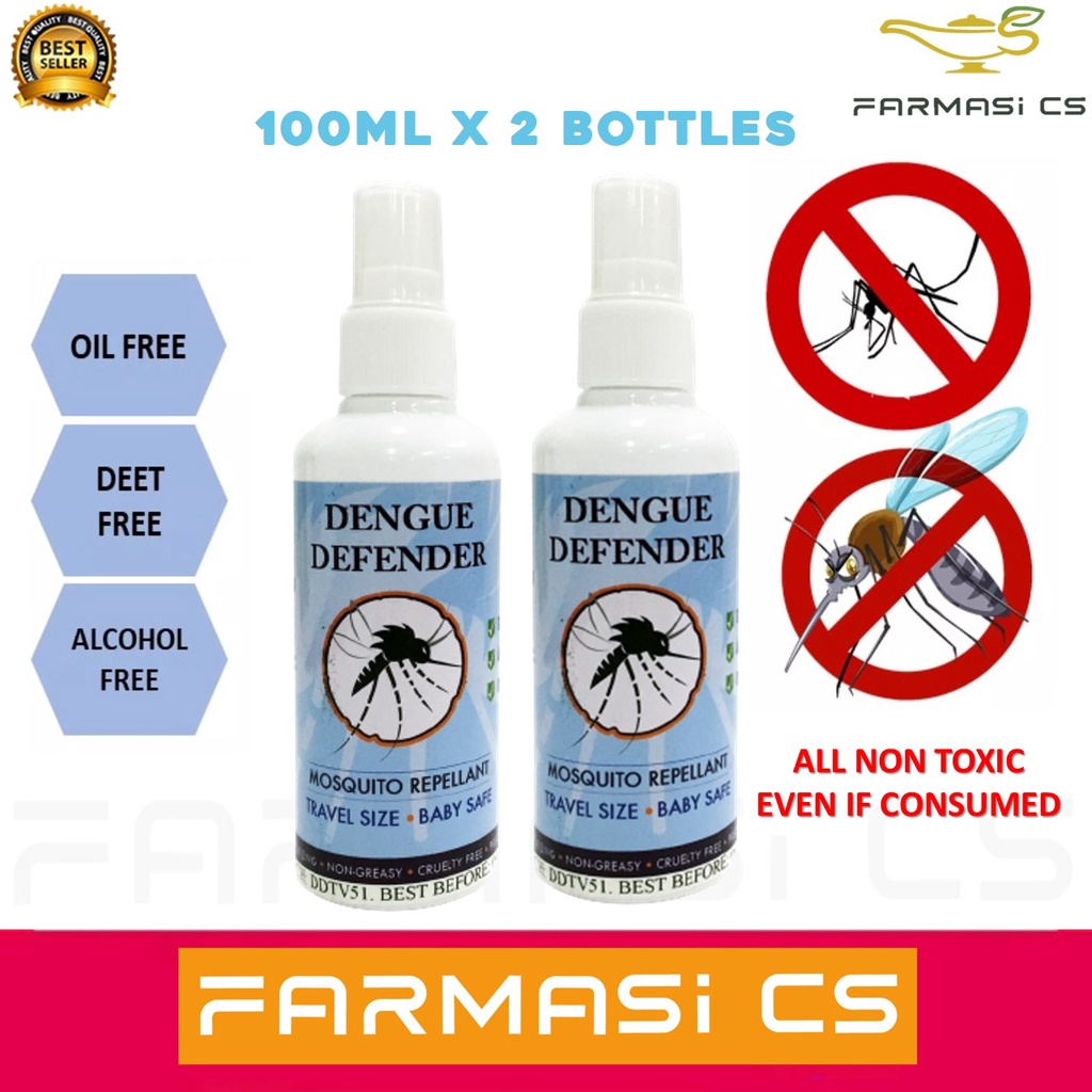 Clearance Dengue Defender Mosquito Repellent Spray 100ml x 2 Bottles ...