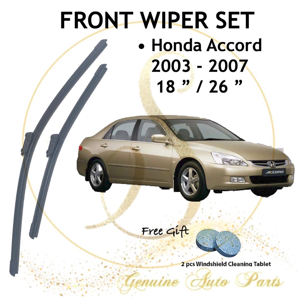 HONDA ACCORD WIPER BLADE SET 2003-2007 JAPAN TECHNOLOGY 18'' / 26 ...