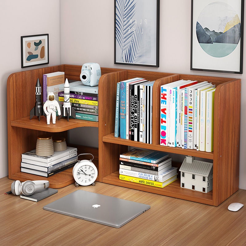 Bookshelf Desk Student Simple Rack Simple Floor Assembly Desktop Small ...