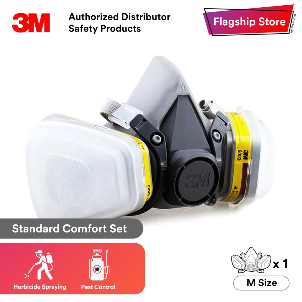 3M Standard Comfort Pesticide/Herbicide Respiratory Solution[6200+6003 ...
