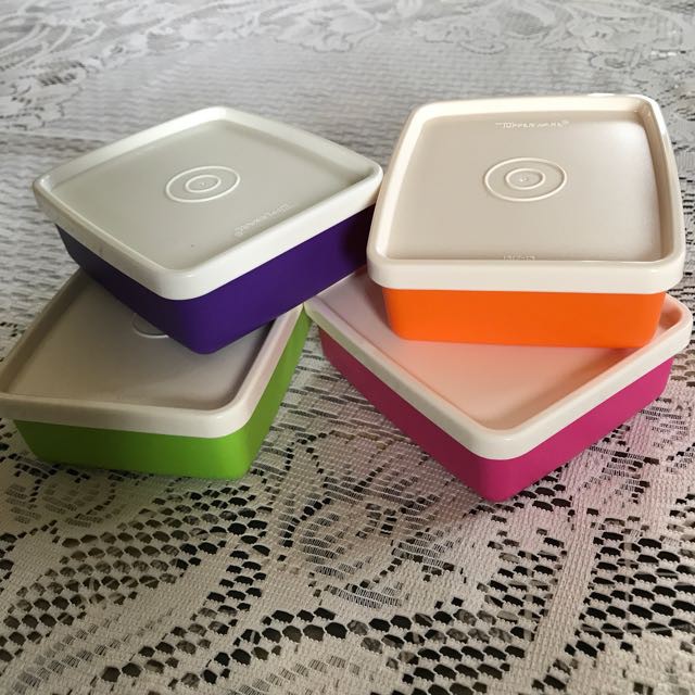 Original Tupperware Mini Square Away 90ml | Shopee Malaysia