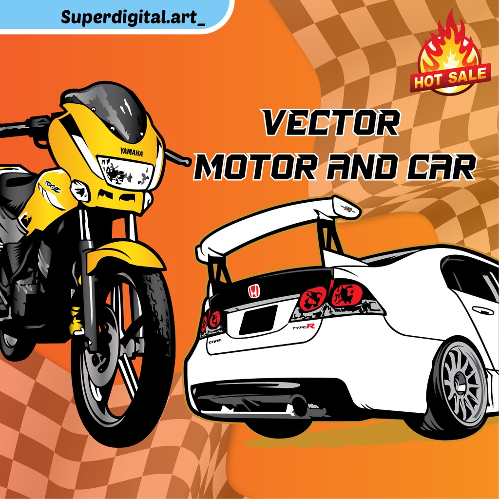 🔥PREMIUM🔥 DESIGN VECTOR CAR/ MOTOR | AI VECTOR. | Shopee Malaysia