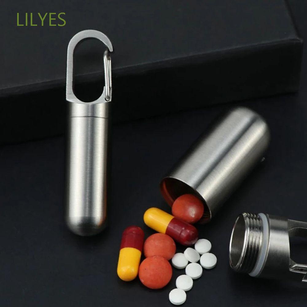 LILYES Men Travel Pill Case Mini Capsules Organizer Medicine Pill Box ...