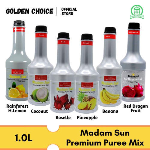 Madam Sun Puree Mix Premium Concentrate 1L Banana Coconut Red Dragon ...