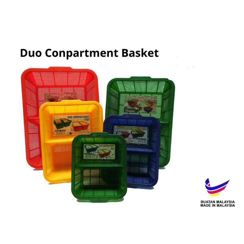 VISIONWARE BAKUL/ Duo-Compartment Basket/ Plastic Basket/ Plastik Bakul ...