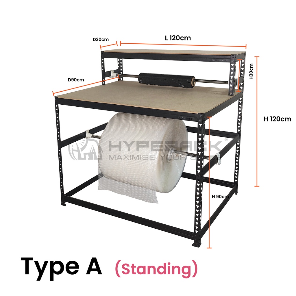 🐘[FREE SHIPPING] HYPERACK™️ Heavy Duty Packaging Table Online Seller Packing Table Boltless Rack ...
