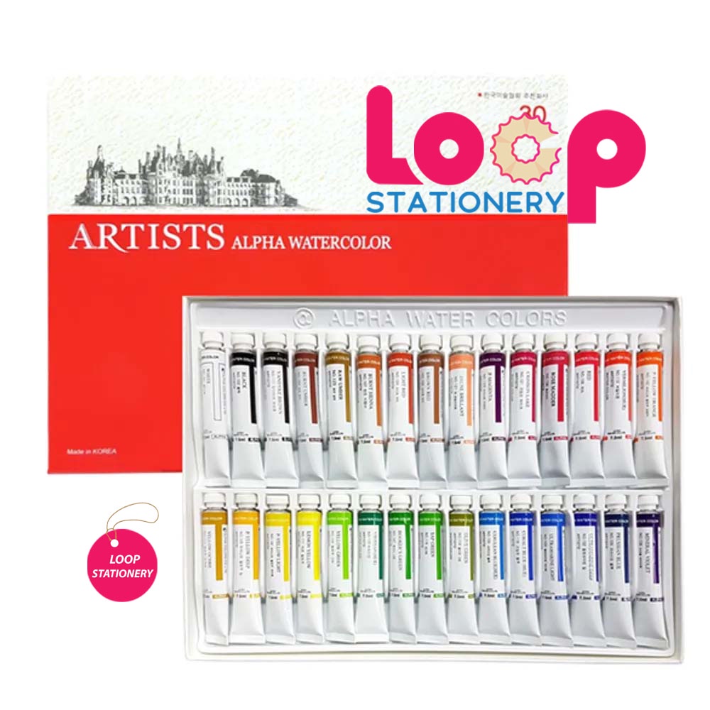 Alpha Artists Watercolour 13/18/24/30 Colours | Shopee Malaysia